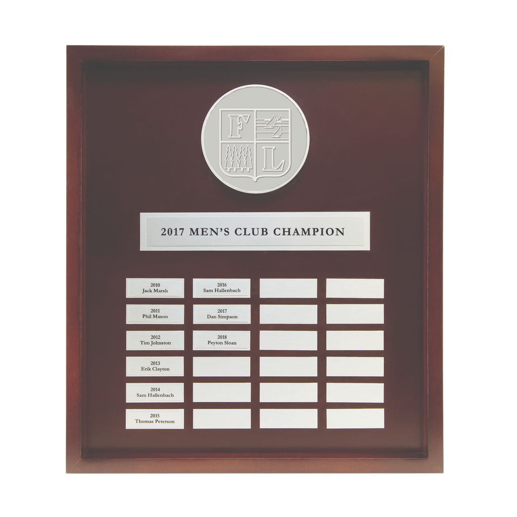 Perpetual Plaque With Engravable Silver Logo & Header Plate