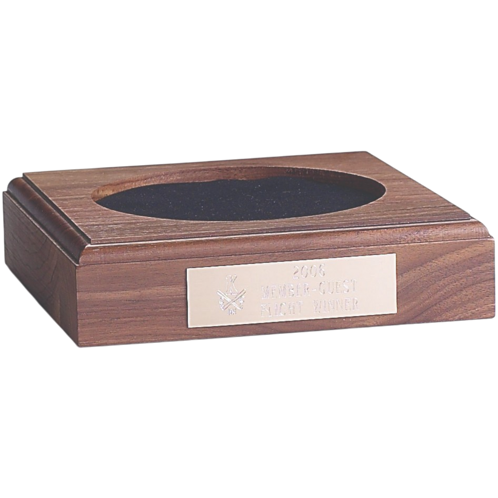 Square Walnut Base with Routing