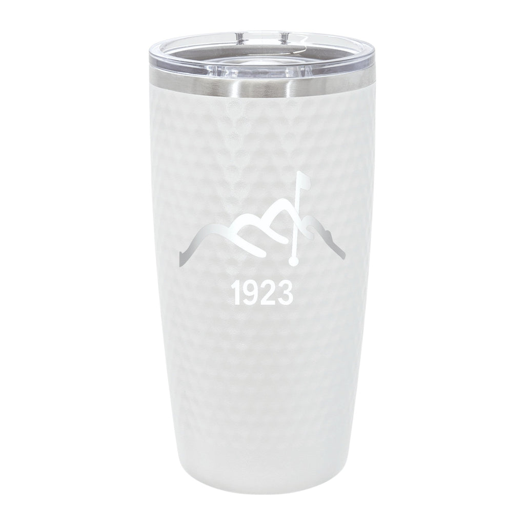 20 Oz. Tumbler With Golf Dimple Design & Lasered Imprint And Slider Li