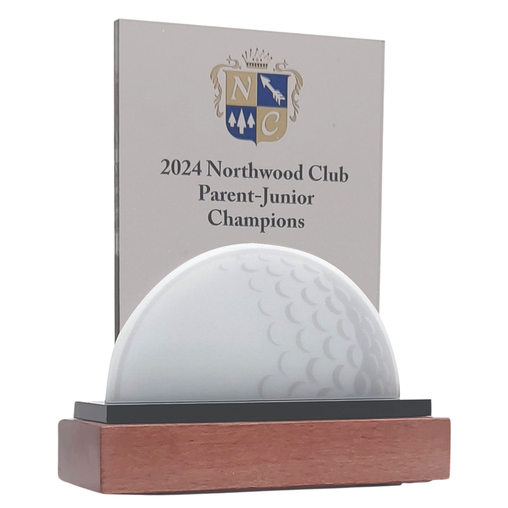 Golf Gimme Award on Walnut Base